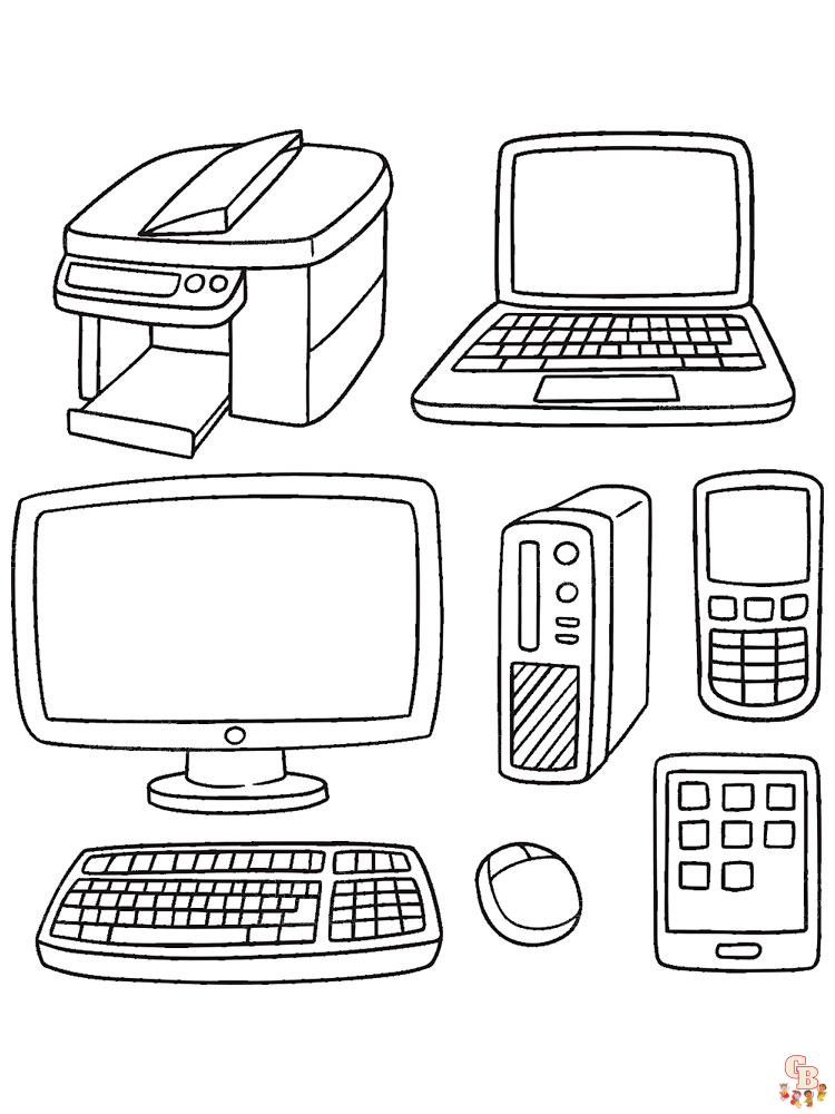 Partes De La Computadora Para Colorear Partes De La Computadora Para Colorear