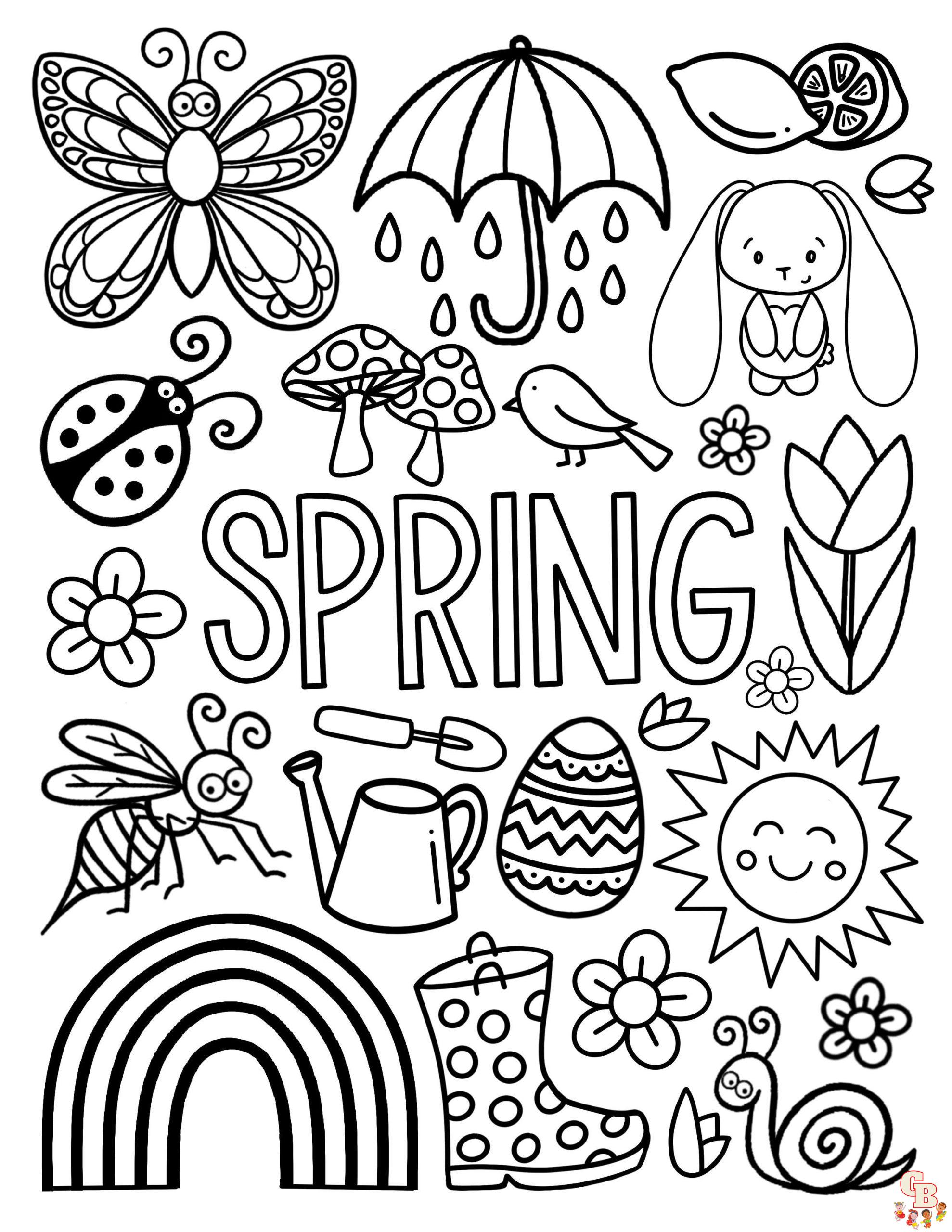 Cute Spring Coloring Pages Free And Printable Sheets For Kids
